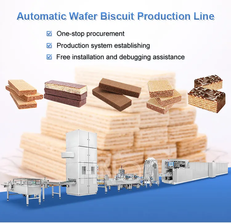 HNOC Flat Wafer Make Machine Wafer Biscuit Product Line Chocolate Wafer ...