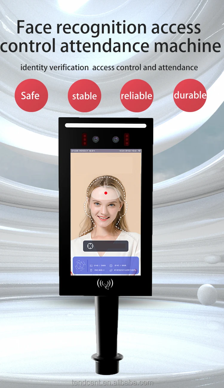 Face Recognition Access Control & Time Attendance System All-in-One Biometric Time Attendance ...