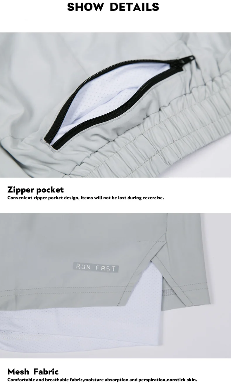 Men 2 In 1 Workout Running Swimming Shorts Lightweight Training Gym ...