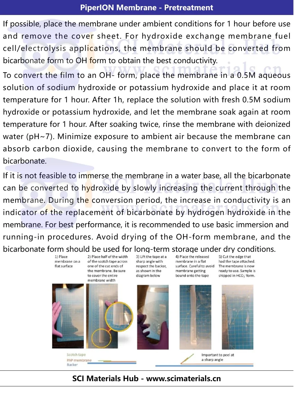 Piperion Anion Exchange Membranes for Electrolysis & Fuel Cells
