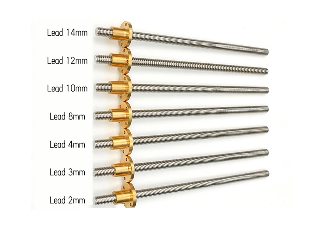 304 Stainless Steel T8 Lead Screw for 3D Printers