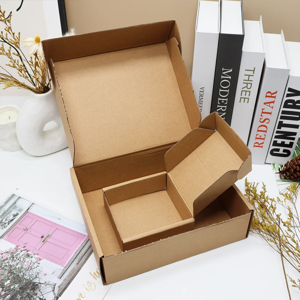 Recyclable foldable cardboard paper packing airplane gift box Brown ...