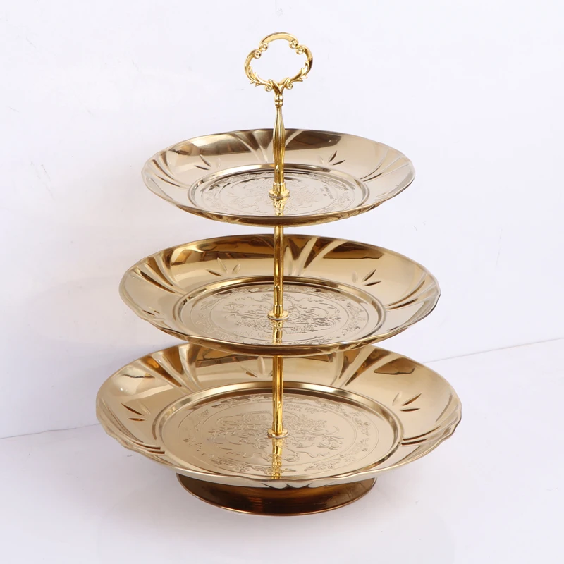 Cake Tool Cake Pedestal Display Table Tiered Cupcake Holder Gold Candy ...