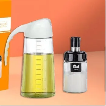 Graduated Cooking Oil Glass Storage Dispenser Bottle Condiments Spice ...