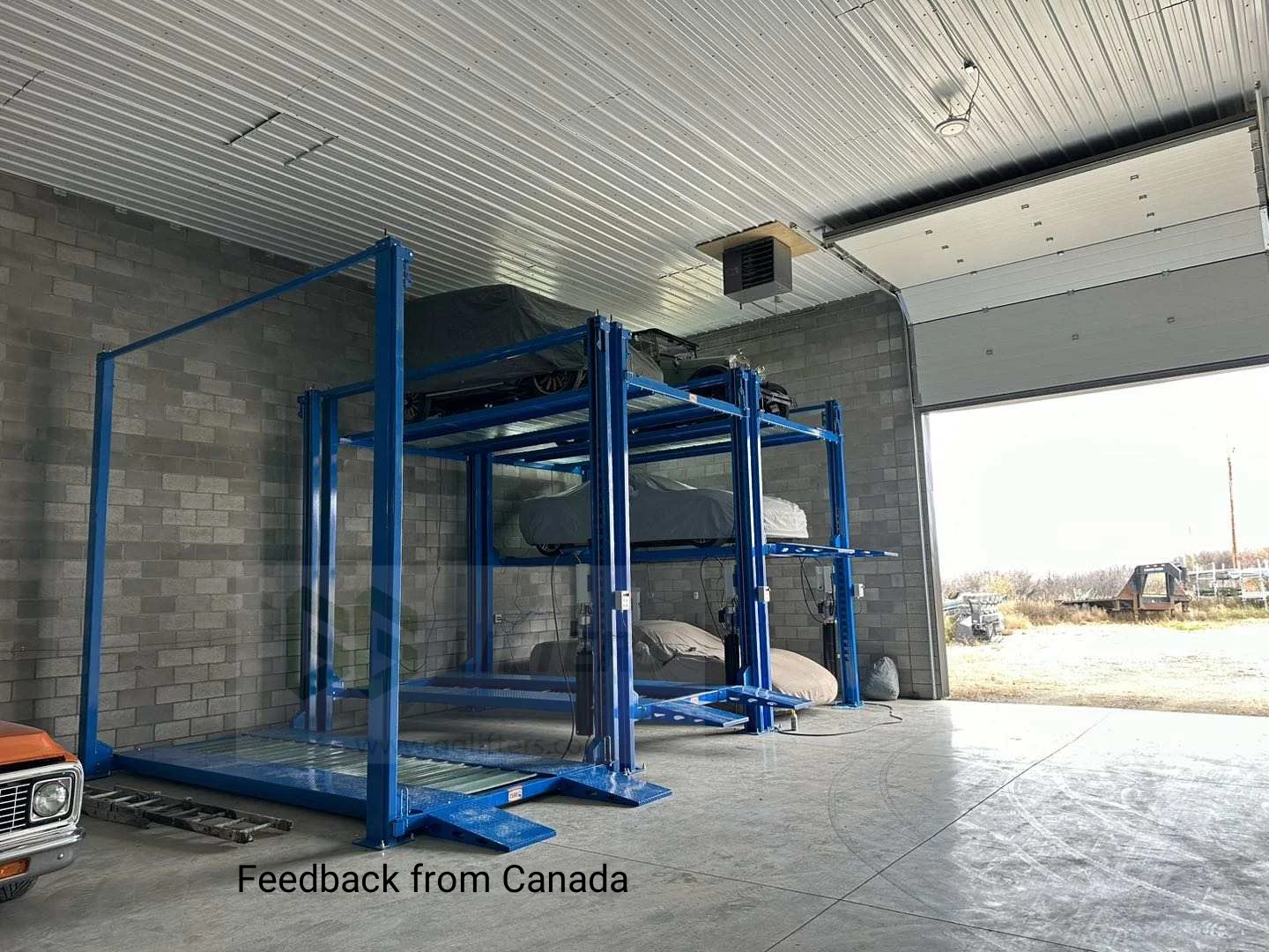 Triple Floors Vertical Type Hydraulic Driven Four Post Car Stack ...
