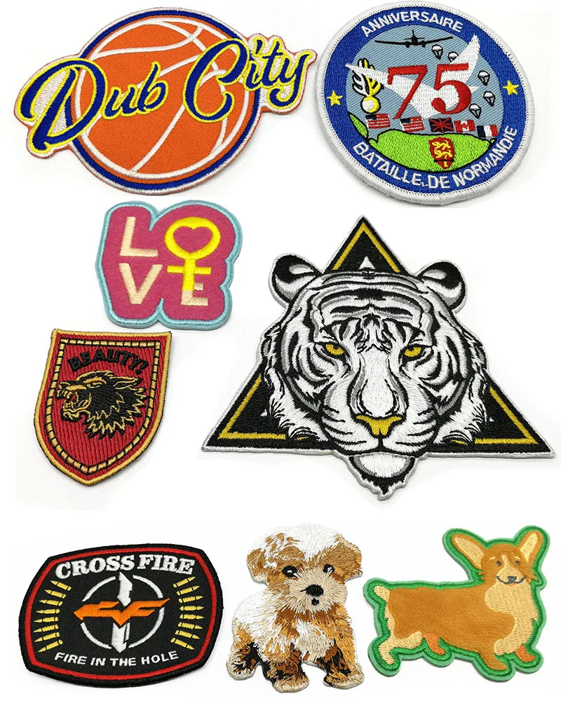 Designer Round Embroidery Badges Tactical Patch Custom Logo Sew On Full ...