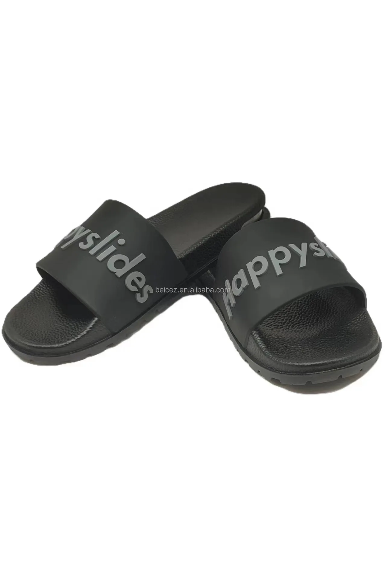 Super Soft Pu Slides Beach Custom Slides Logo Plus Size Footwear Summer ...