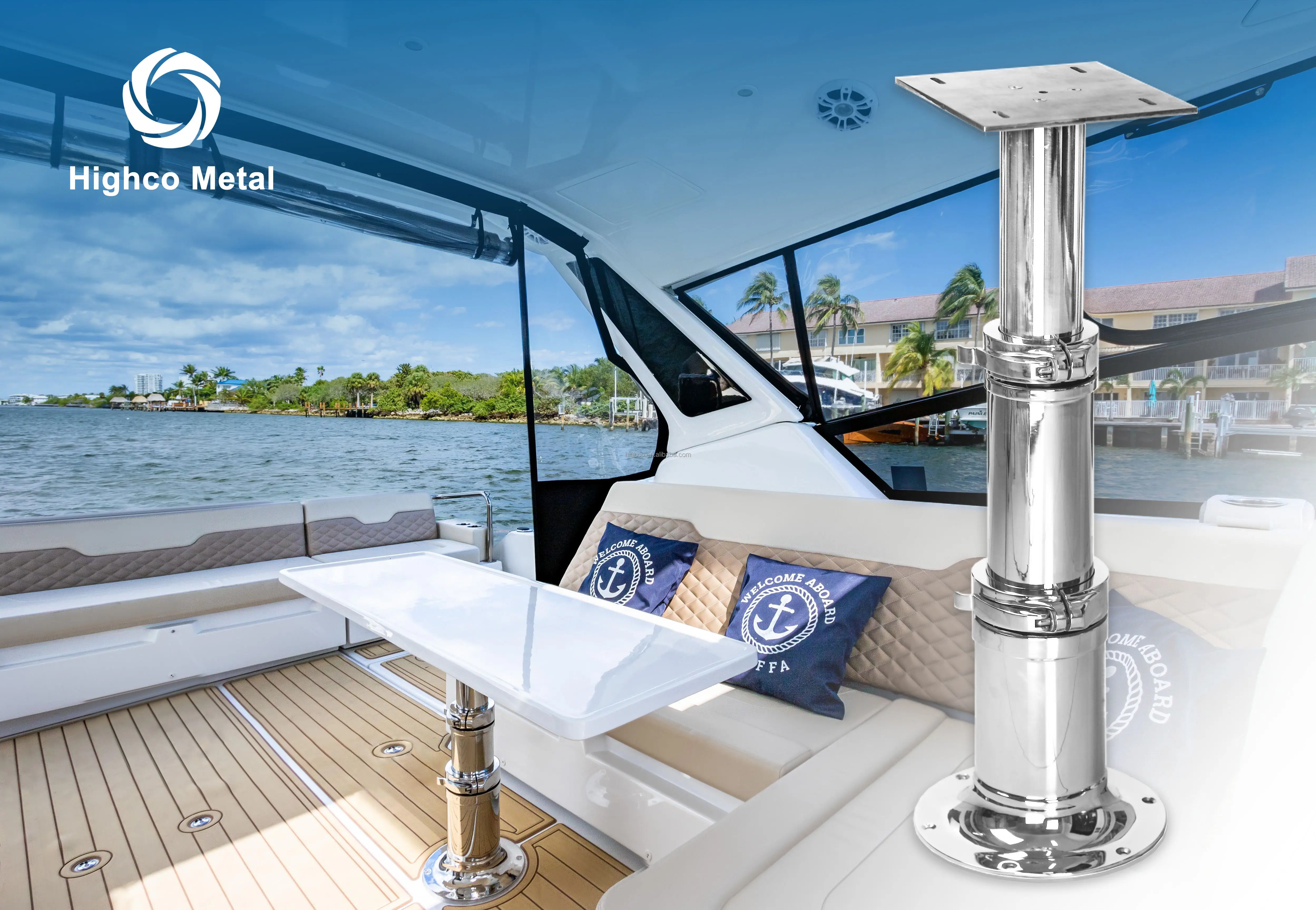 316 Stainless Steel Marine Hardware Adjustable Boat Table Lifting Gas ...