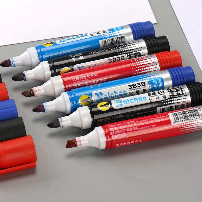 4 colors oil-based markers Durable Permanent waterproof ink Marker Pen ...