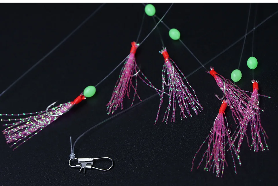 Sabiki Lure Hook Rigs For Fishing Tackle Saltwater Sea Fishing Sabiki ...