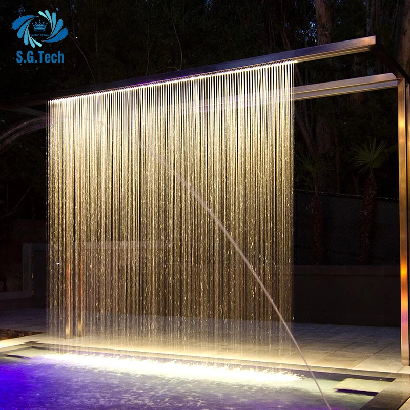 Customized 3D Water Curtain - Elegant Indoor/outdoor Feature