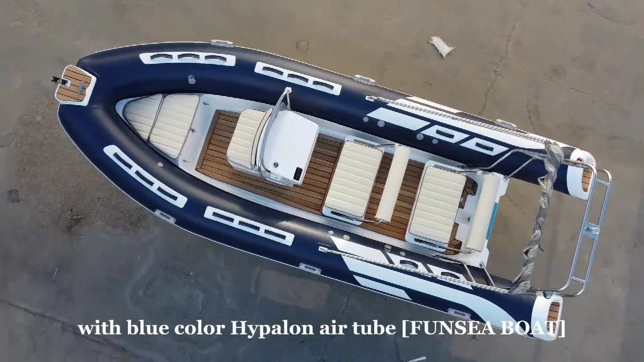 17ft 6 Person Offshore 520 Center Console Fiberglass Hull Hypalon Pvc ...