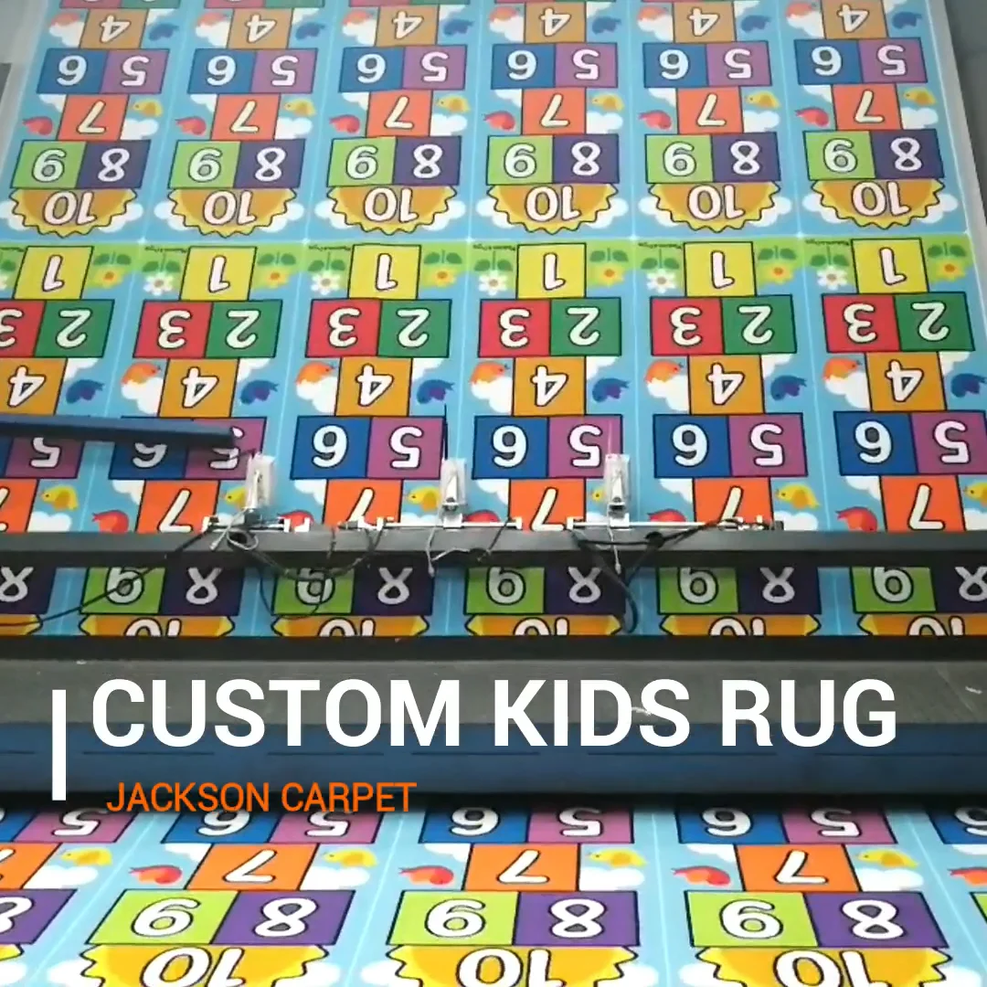 New Popular Hopscotch Kids Play Rug Bouncer Street Motif Gray Play Mat ...