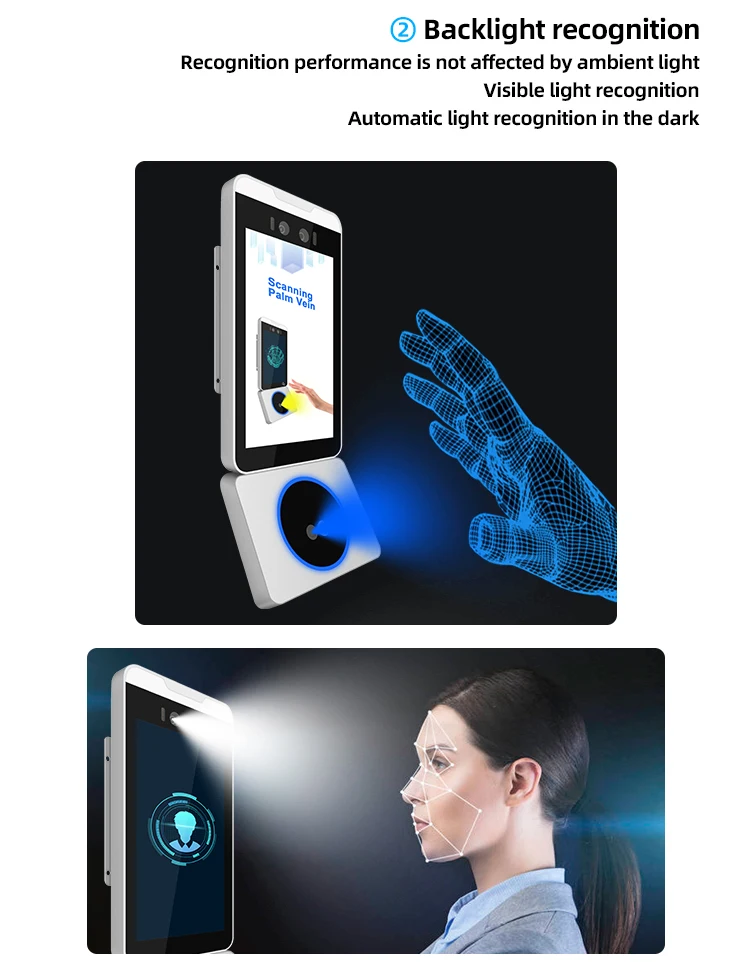 Sinmar Biometrics Palm Vein Recognition Machine Tcp/ip Network Wifi 4g Face Palmprint ...