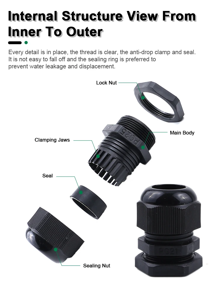 IP68 Waterproof PG Type Cable Glands - Reliable Protection