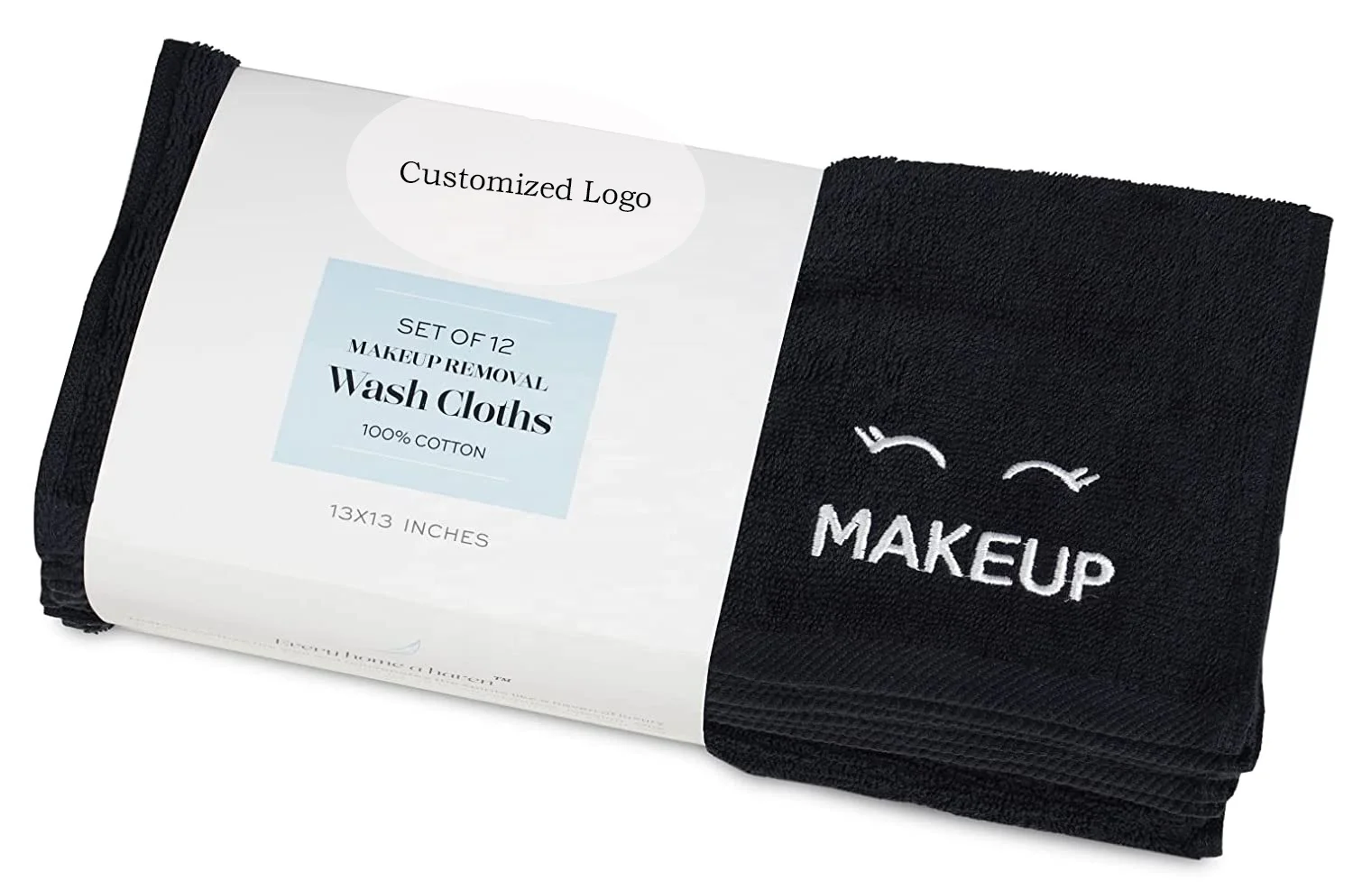 Wholesale Custom Logo 100% Cotton Reusable Facial Cleansing Towel ...