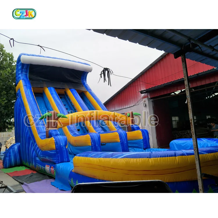 Monsoon 30 Ft Tall Rainbow Enclosed Dual Lane Slip N Slide Inflatable ...