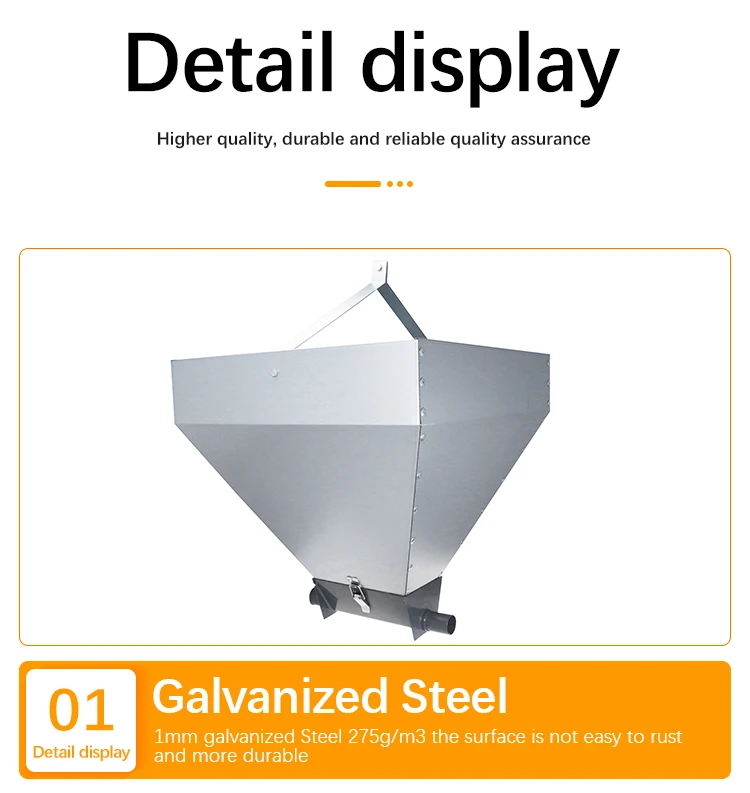 Galvanized Steel Feed Hopper for Poultry - Customizable Feeding ...