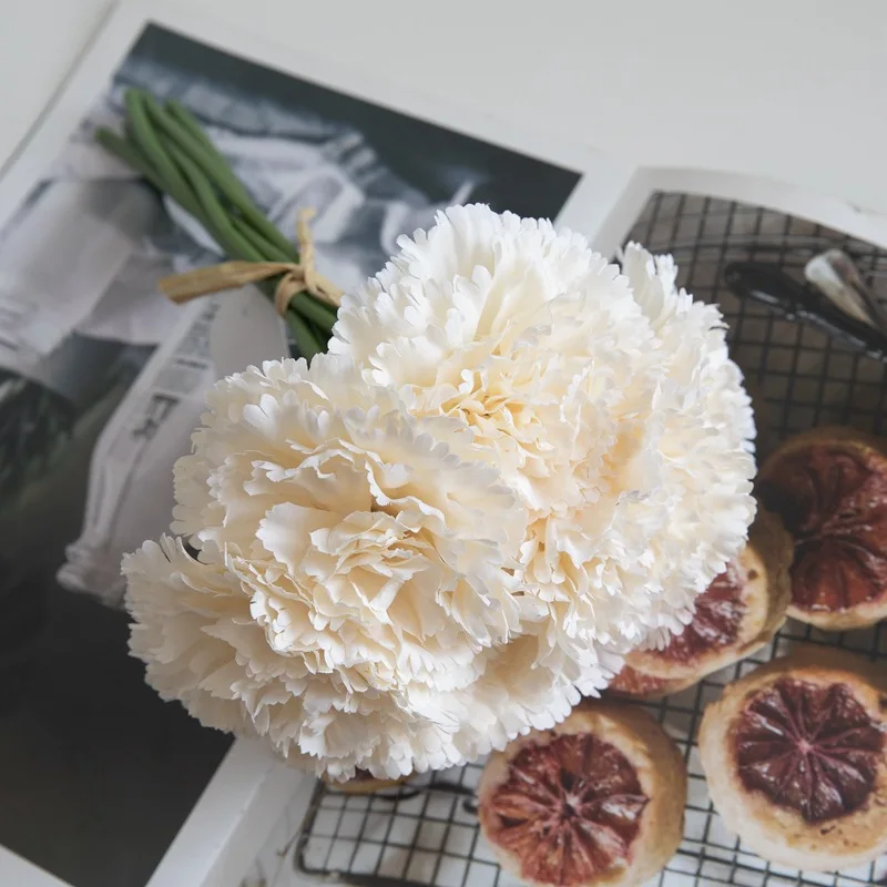 Silk Flowers Artificial Carnation Factory Wholesale High Simulation 9cm ...