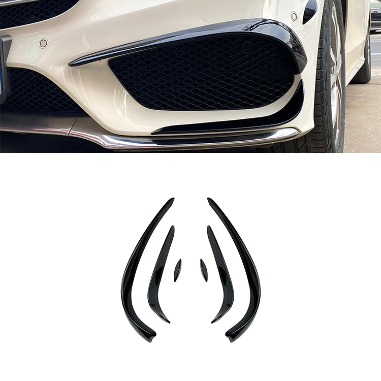 Car Accessories AMG Front Bumper Spoiler Flag Wind Knife Sets For ...