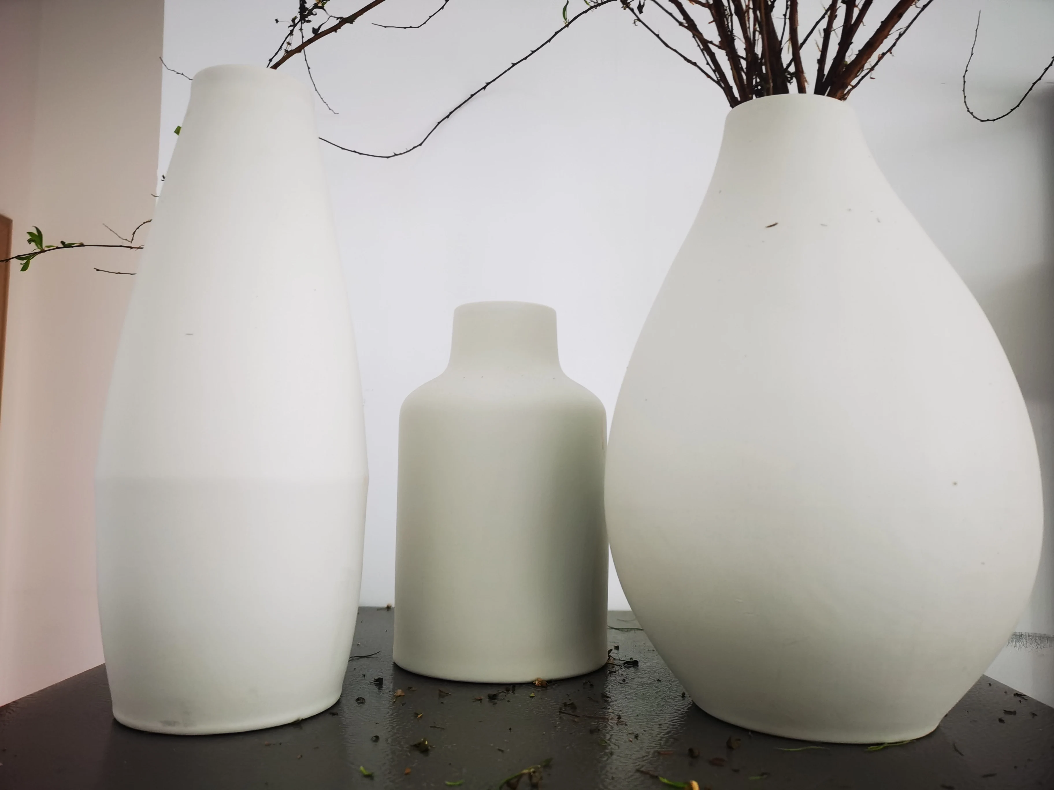 Hot Selling Handmade Rustic Minimalist Style Glossy Pure White Ceramic ...