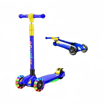 Children's 3-wheel Kick Scooter 2-in-1 Outdoor Foot Toys With Luminous ...