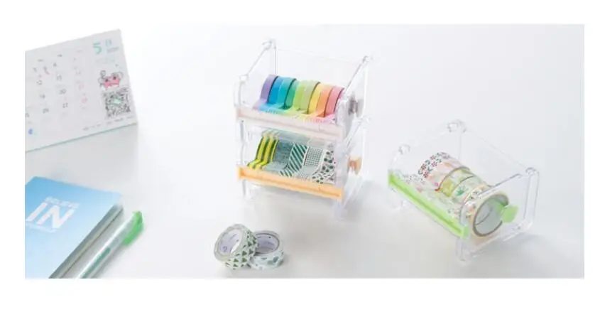 Transparent Tape Dispenser with Stainless Steel Blade DIY Grade School ...