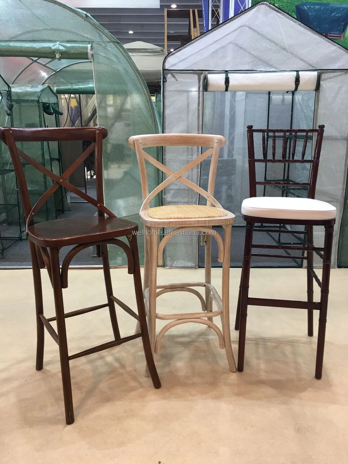 Wooden Vintage Cross Back Bar Stool High Stool For Restaurant,Bistro ...