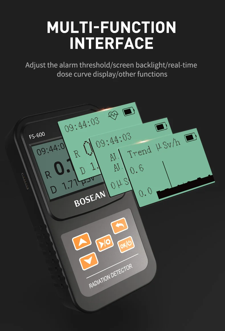 JITAI Counter Radiation Detector Portable Geiger Counter Radiation ...