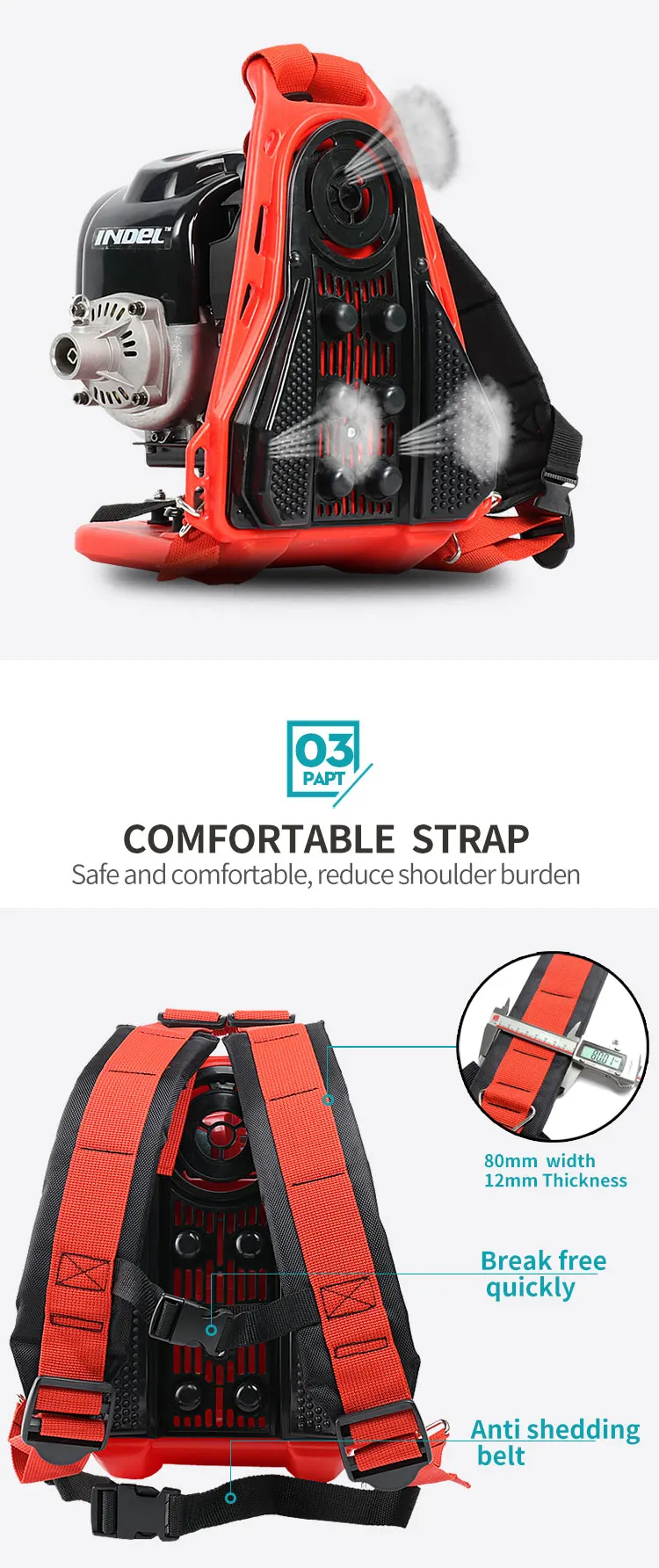 Backpack Weed Trimmer 37.7cc 4-Stroke Petrol Tool for Efficient Garden ...