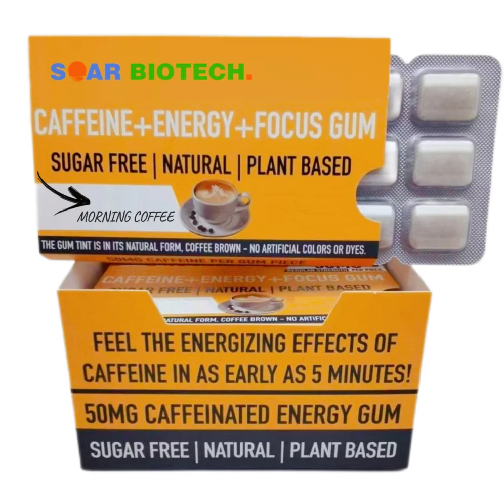 Functional Sugar Free Caffeine Chewing Gum Caffeine Xylitol Chewing Gum ...