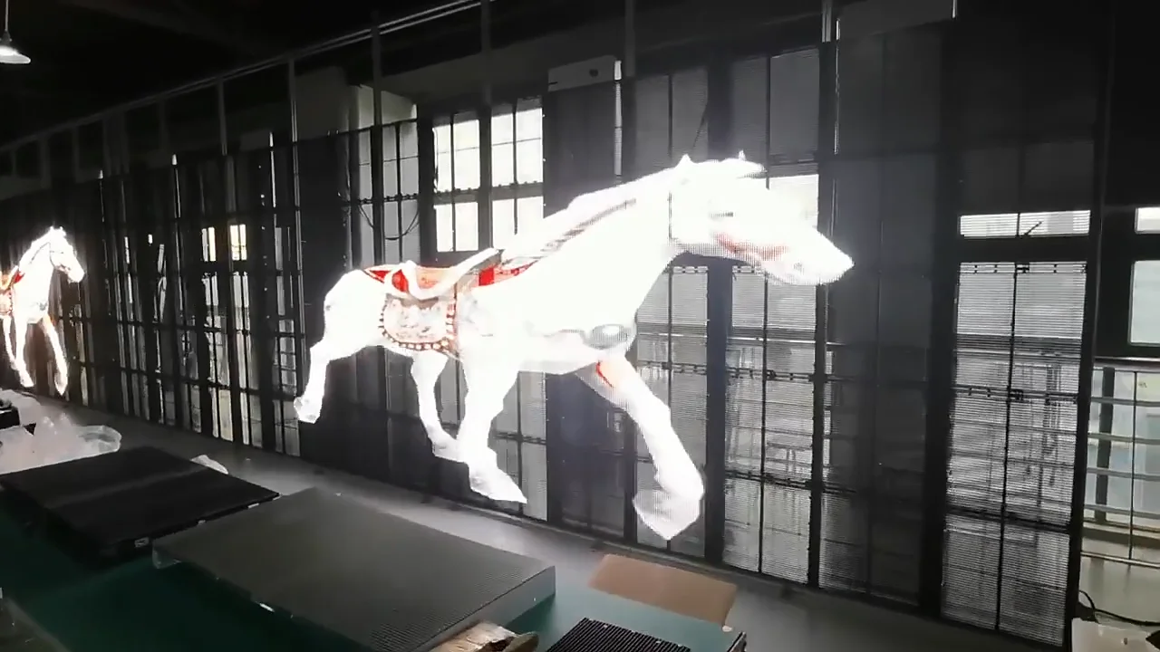 Crystal Clear 3d Indoor Glass Window P3.91 Mall Bar Transparent Glass Led Display Screen - Buy ...