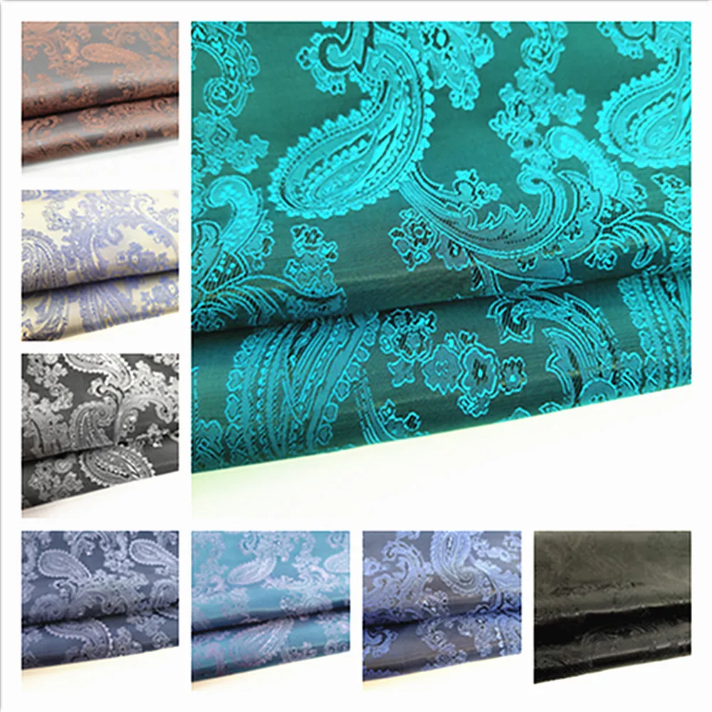 Custom 100% Polyester Brocade Paisley Fabric Soft Jacquard Lining ...