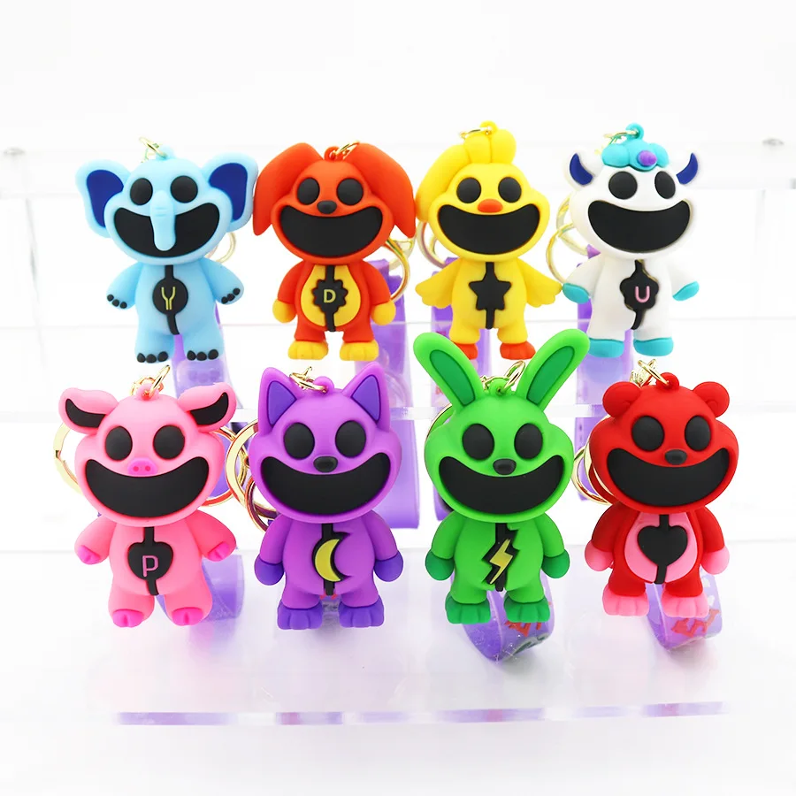 Cartoon Anime Playtime Smiling Critters Silica Gel Key Chains Horror ...