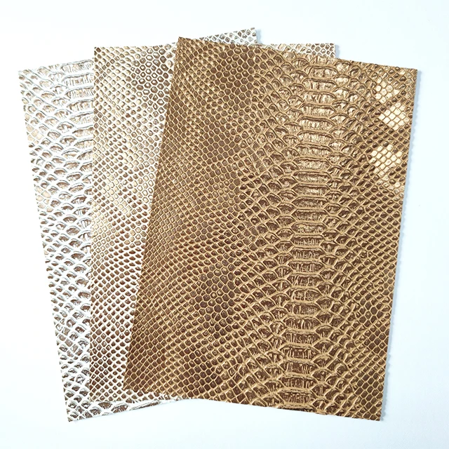Custom Pvc Synthetic Leather Snake Python Skin PU Fabric Embossed ...