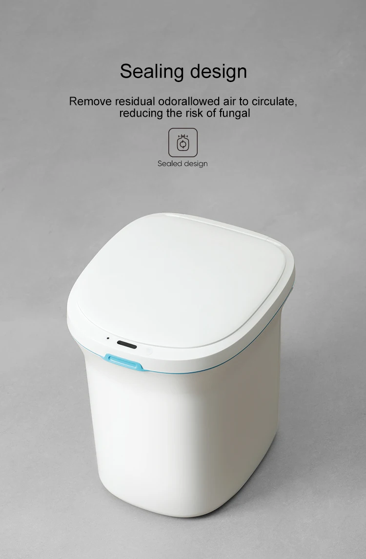 Large Smart ABS Automatic Kitchen Trash Can Touchless Vacuum Indoor Bin ...