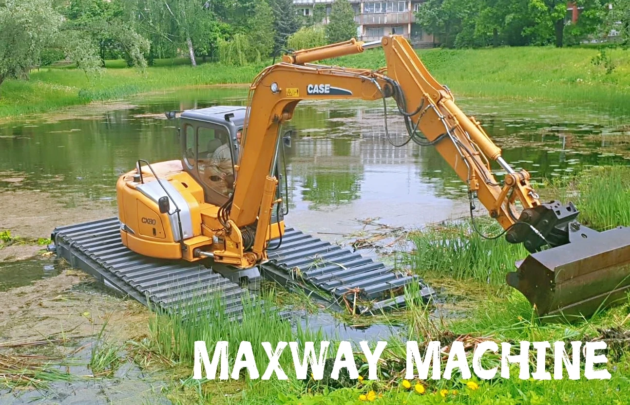 MAX250PU Floating Amphibious Pontoon Track for 23-26 Ton Excavators