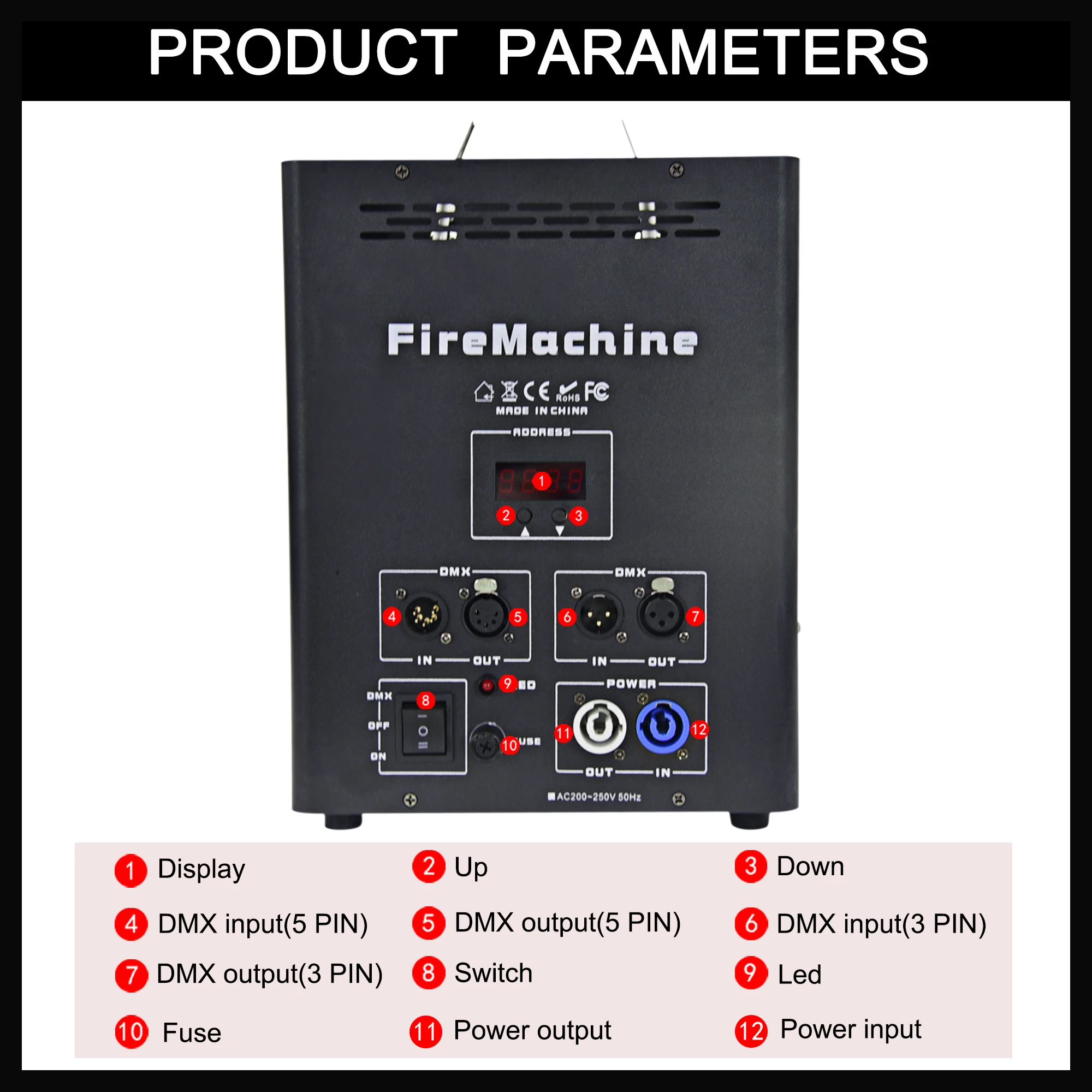 Siterui Sfx 200w Double Head Fire Machine Dmx,Two Igiter Fire Jet ...
