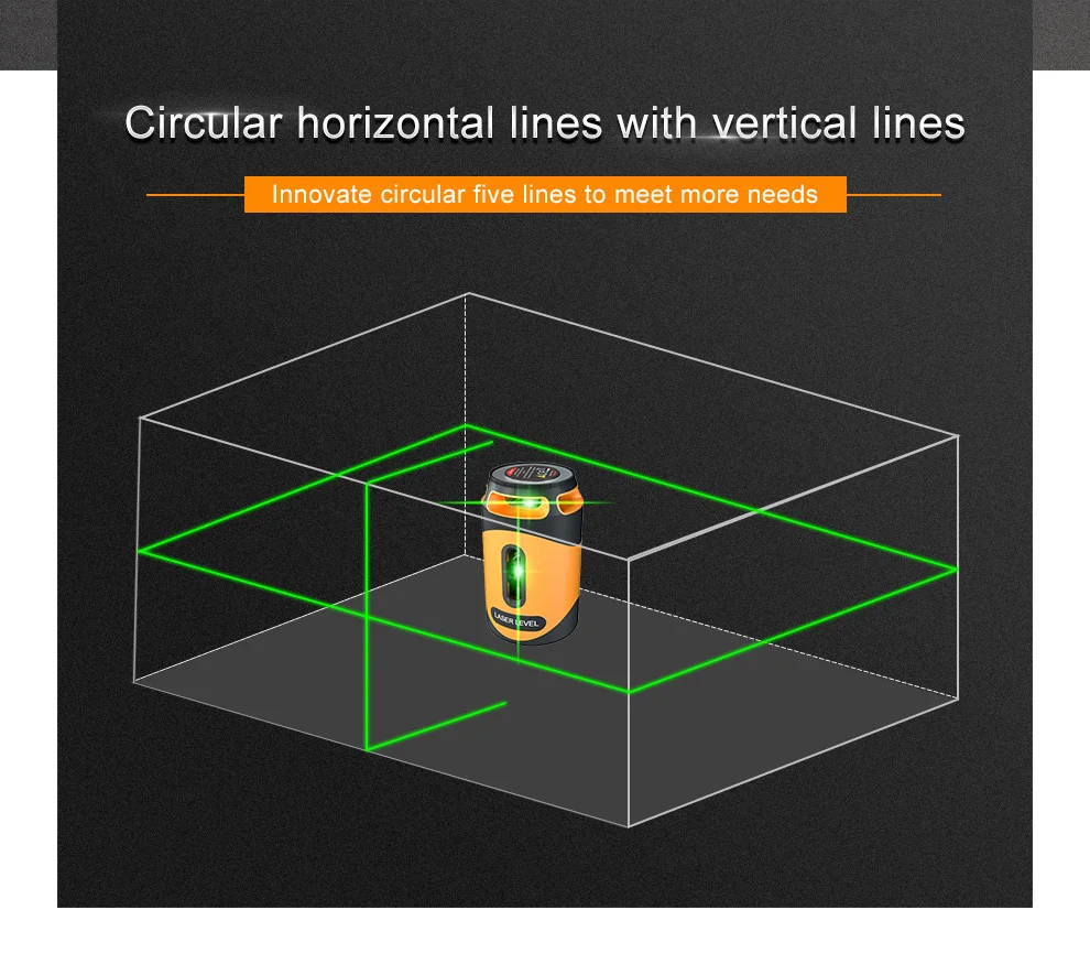 Factory Delivery Green Beam Self-leveling 360 Cross-line Laser Level ...