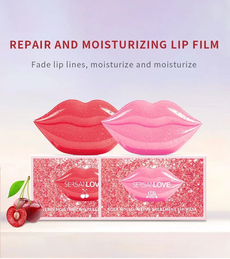 Sersanlove Lip Mask Rose Cherry Lipcare Products Beauty Hydrogel ...