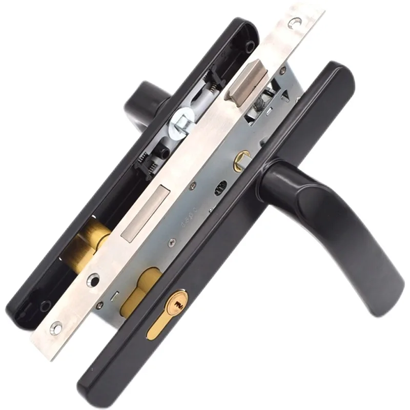 Customized Aluminum Alloy Double Sided Key Door Handle Security Door ...