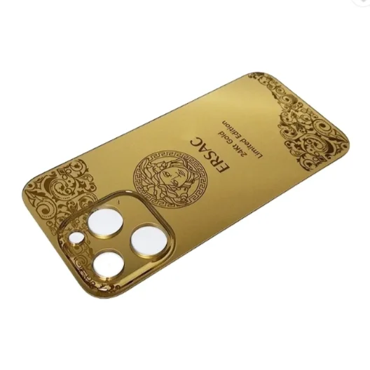 New design Customizable engraved logo back pattern 24kt gold plating ...