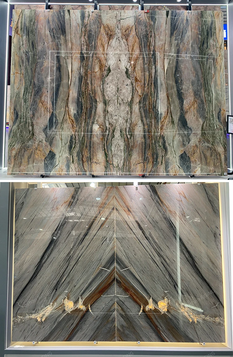 Luxury Brazilian Translucent Quartzite Stone Wall Veneer