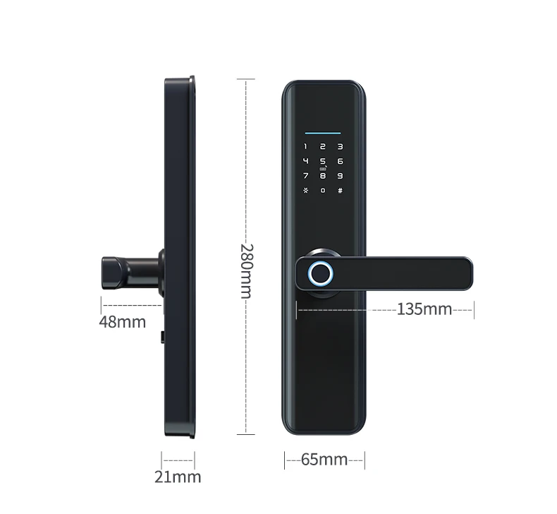 Locstar Intelligent Electronic Biometric Lock Fingerprint Door Handle ...