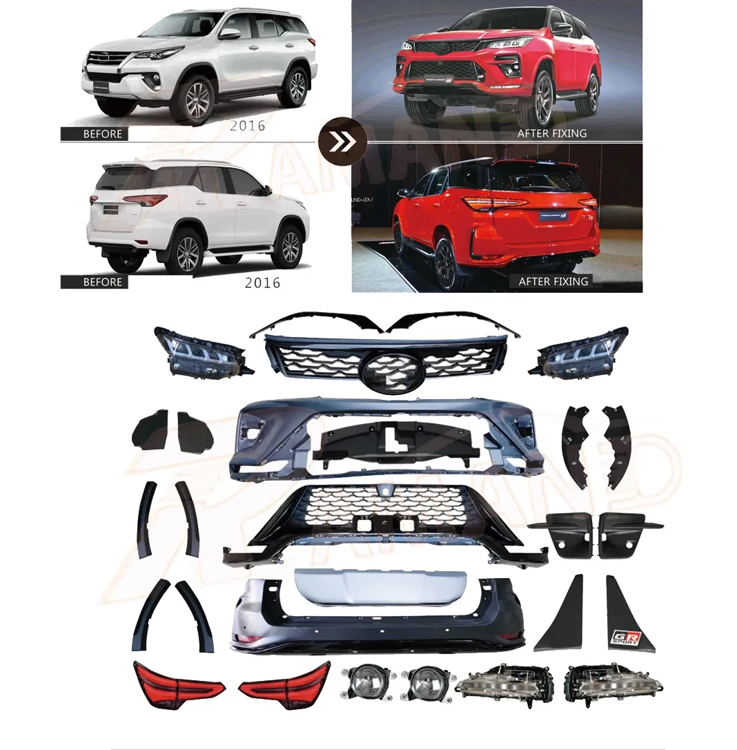 Body Kit Car Bumpers for Fortuner 2016-2021 Upgrade to Fortuner GR ...