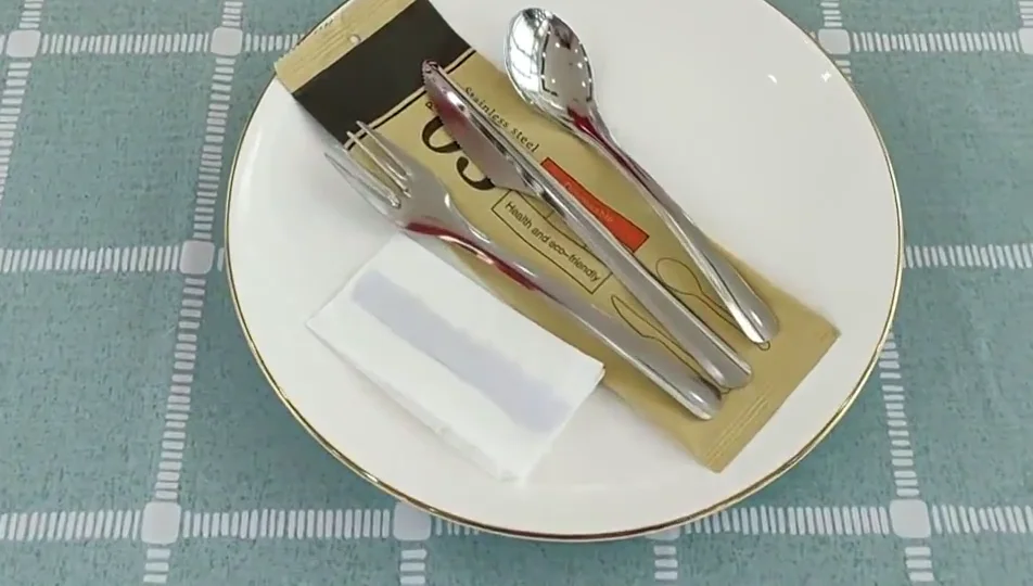 Eco Tableware Set Single Use Silverware Hotel Flatware Wrapped ...