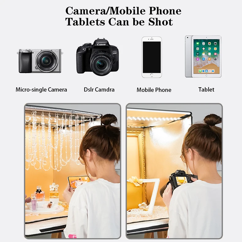 40cm Mini Photo Softboxes - LED Studio Boxes for Table Shooting