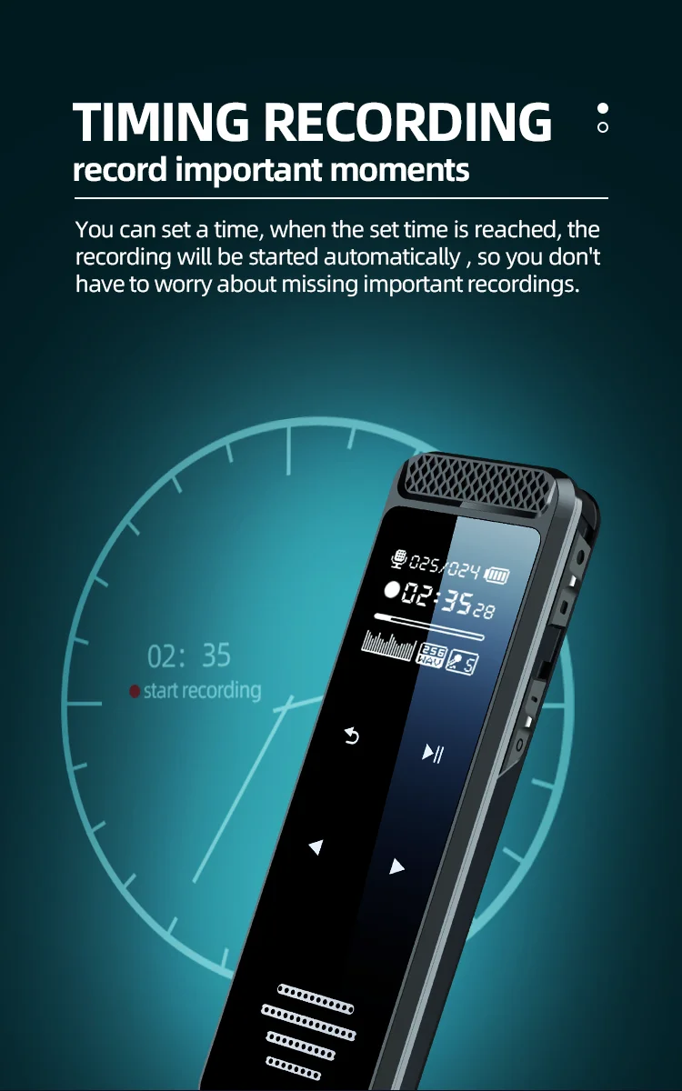 Pen Digital Voice Recorder With Screen Speaker 8/32/64gb Activated ...