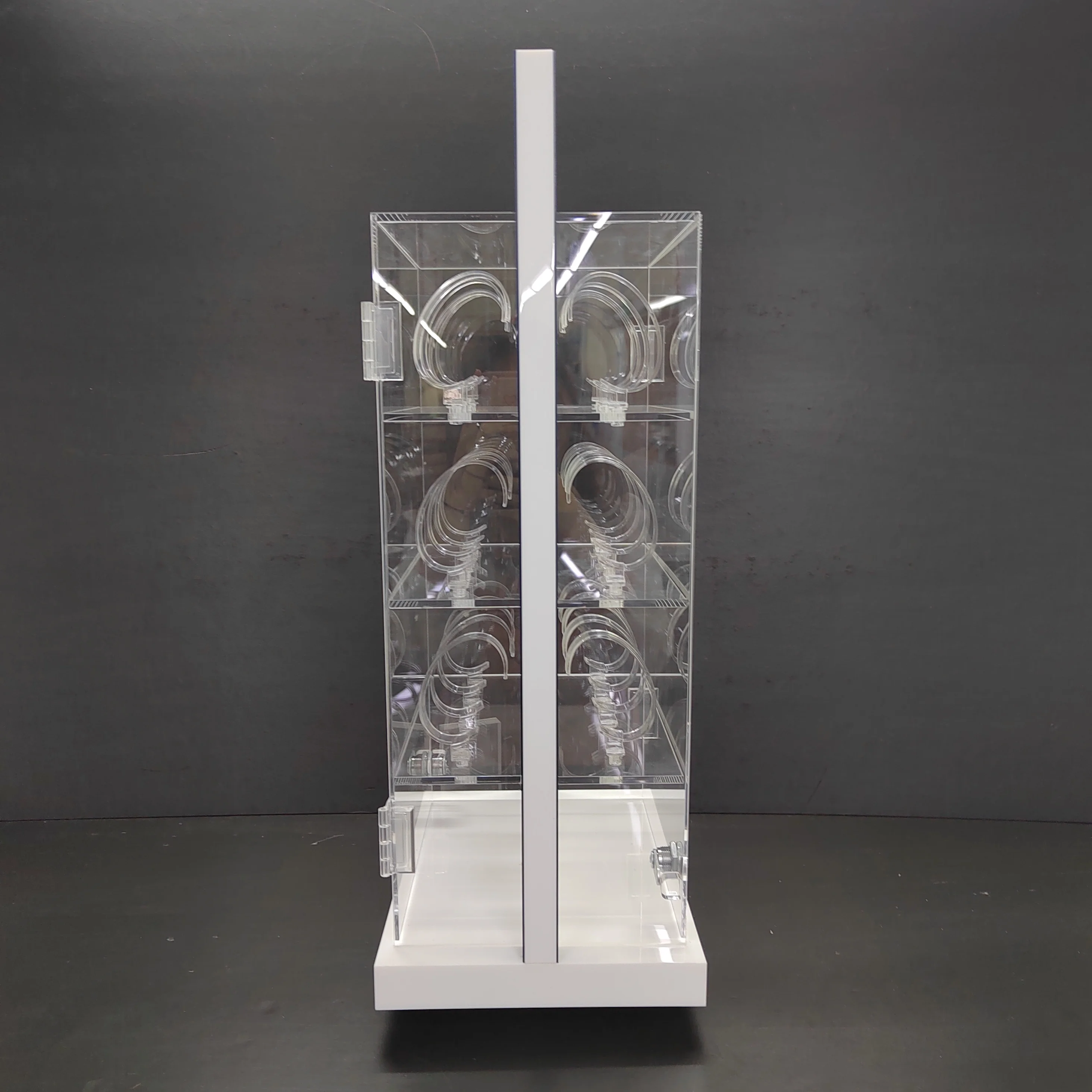 Acrylic Display Case Clear Acrylic Jewelry Cabinet Rotating Watch Store ...