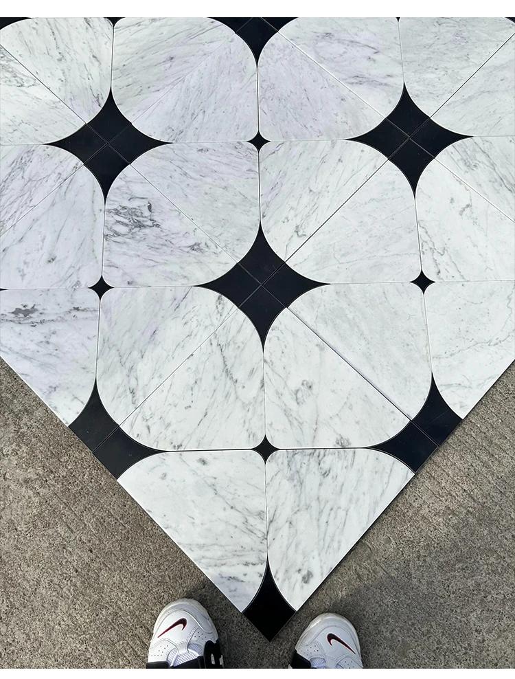 LANDER STONE Waterjet Marble Mosaic Tiles for Modern Decor